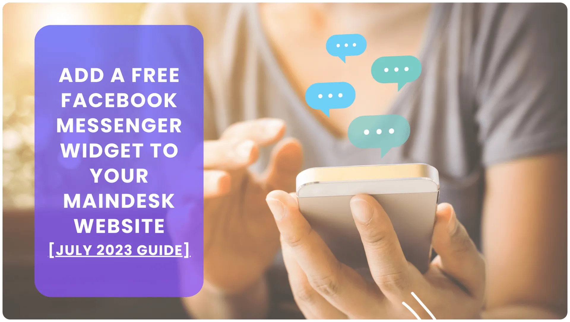 Add A Free Facebook Messenger Widget to Your Maindesk Website [July ...