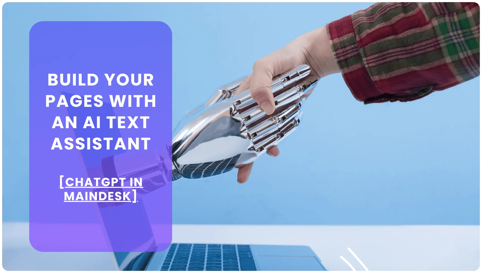 Build Your Pages With An AI Text Assistant [ChatGPT in Maindesk]