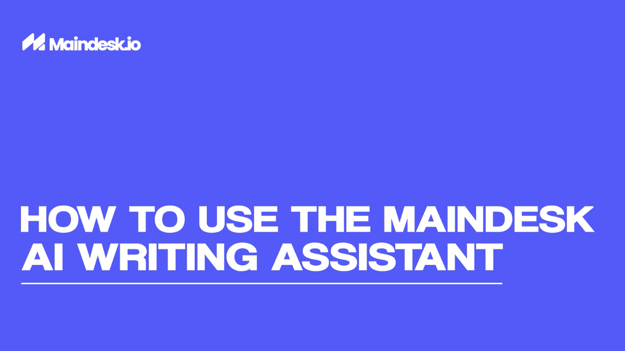 Build Your Pages With An AI Text Assistant [ChatGPT in Maindesk]