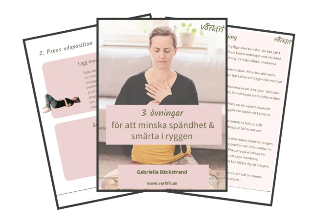 3 gratis övningar för att minska ryggont