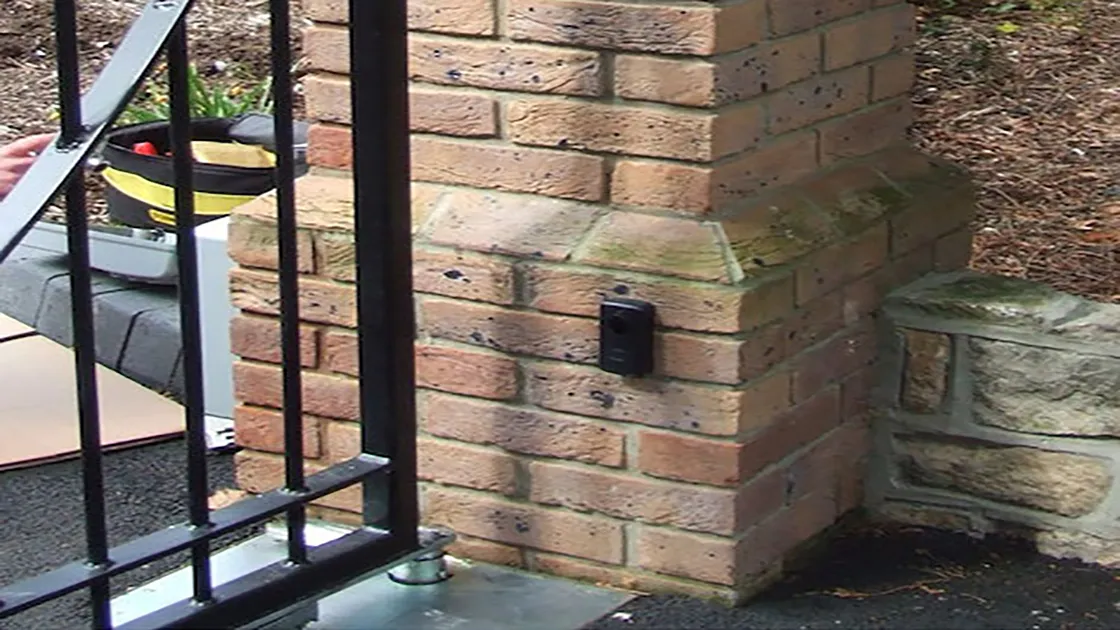 Brick Pillars For Gates Iron Front Gate Of A Luxury Home. Wrought Iron