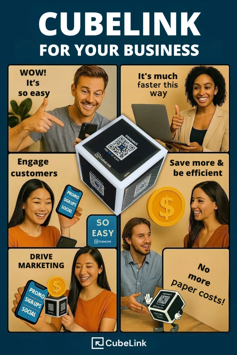 CubeLink - Smart AI Cube: Customers Tap, You Connect!