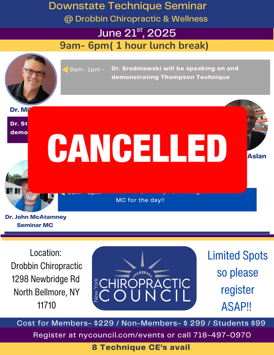 Downstate Technique Seminar (event cancelled)