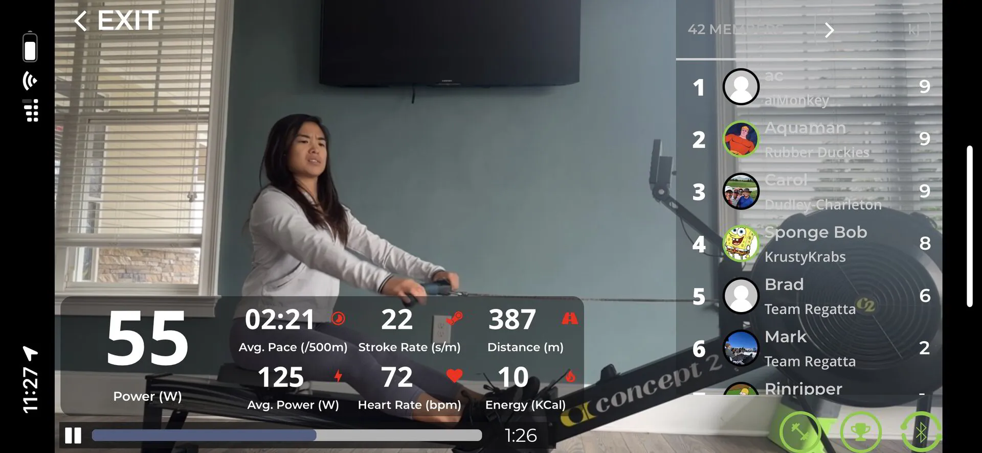Connecting Live for Indoor Rowing with Regatta