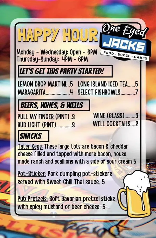 Full Kitchen & Bar : One Eyed JacksOne Eyed Jacks: Shelby Twp's ...