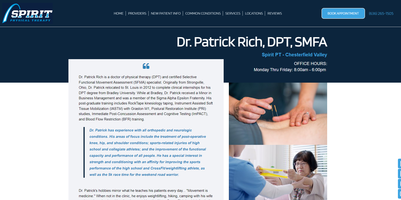 Dr. Patrick Rich, DPT, SMFA | Chesterfield Valley | (636) 265-1505