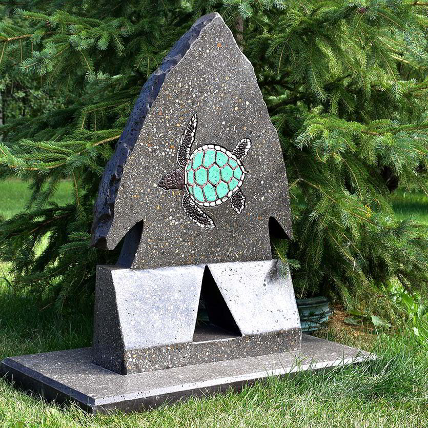 Turtle Arrowhead Headstone (New Design)
