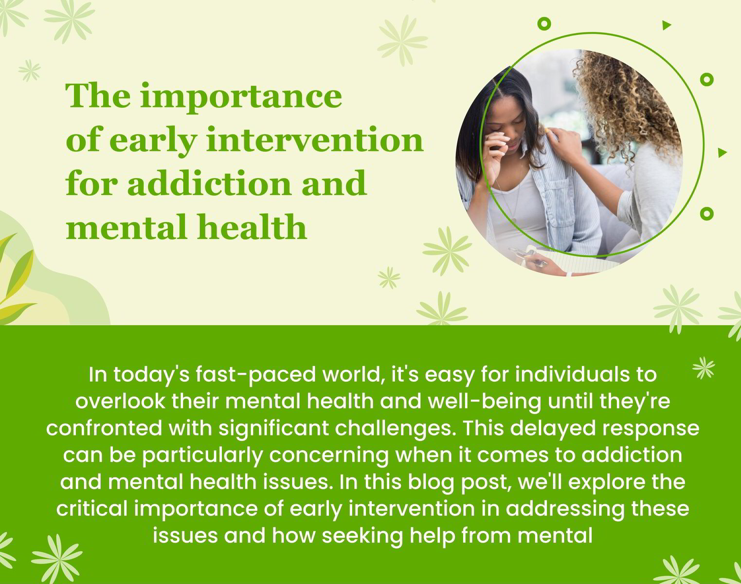 Infographic: The importance of early intervention for addiction and ...