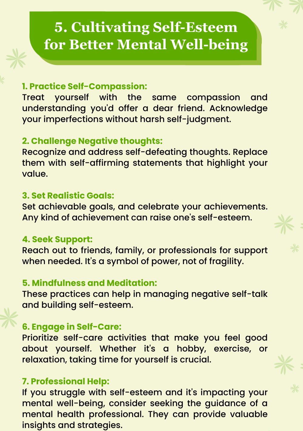 High Self Esteem And Mental Health