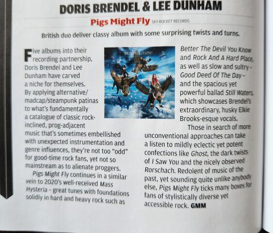 'Pigs Might Fly' Doris Brendel and Lee Dunham's new studio album