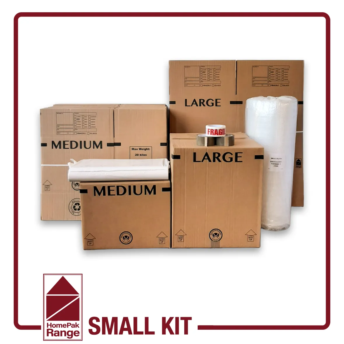 HomePak Small Moving Kit | 30 Boxes & Packing Supplies | Free Delivery