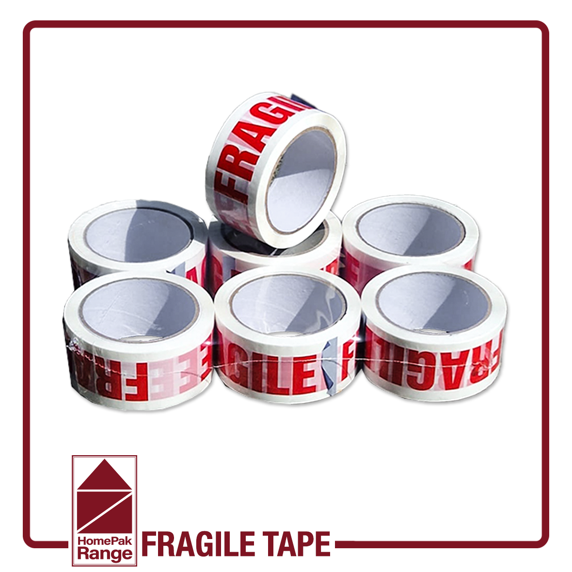 HomePak Fragile Tape 48mm x 66m | Low Noise Packing Tape | Swift Removals