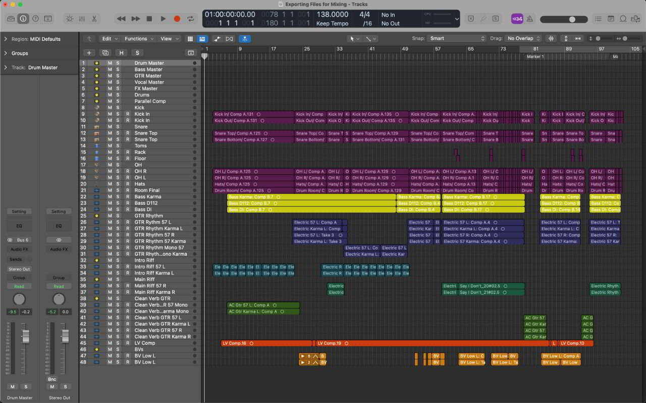 Logic Pro X: How To Export All Audio Files