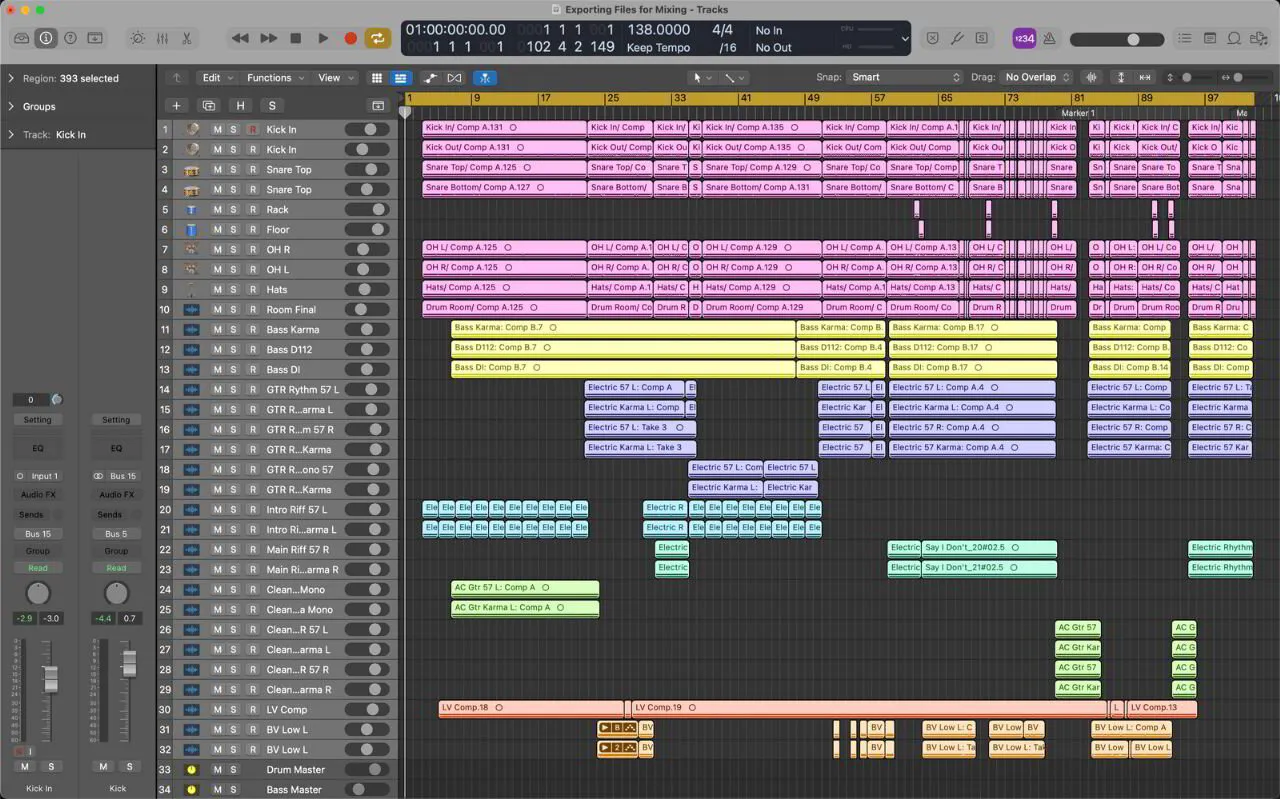 Logic Pro X: How To Export All Audio Files