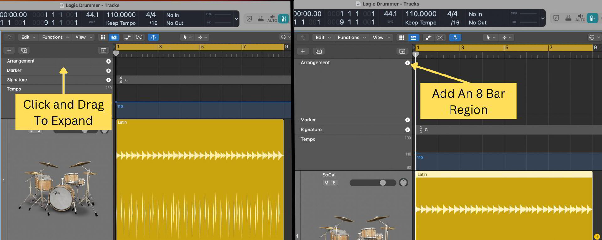 Logic Pro X Working With Drummer Regions