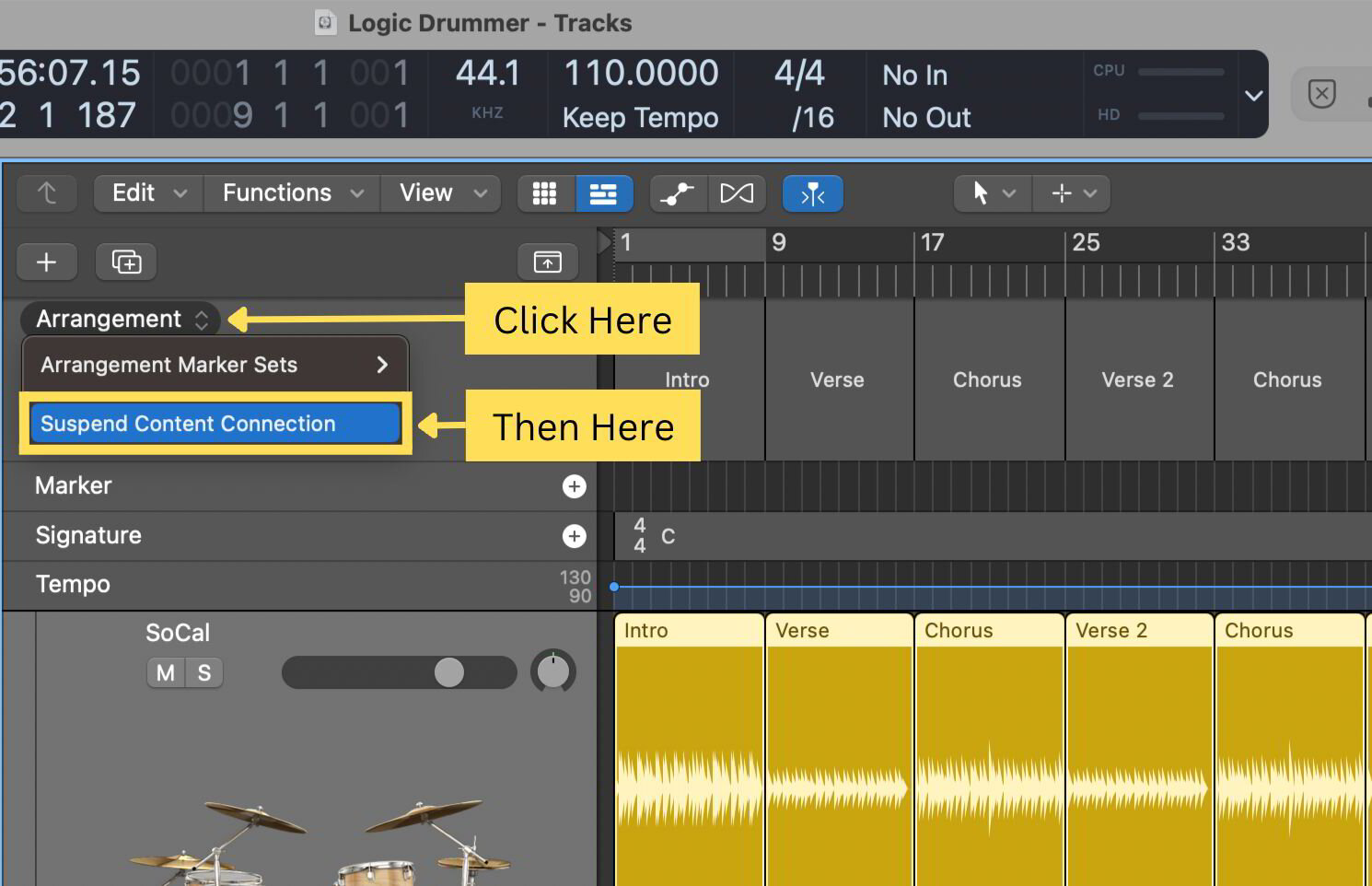 Logic Pro X Working With Drummer Regions