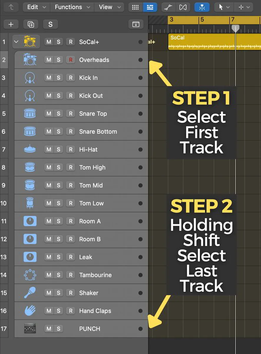 How to Split Logic Drummer into Individual Tracks