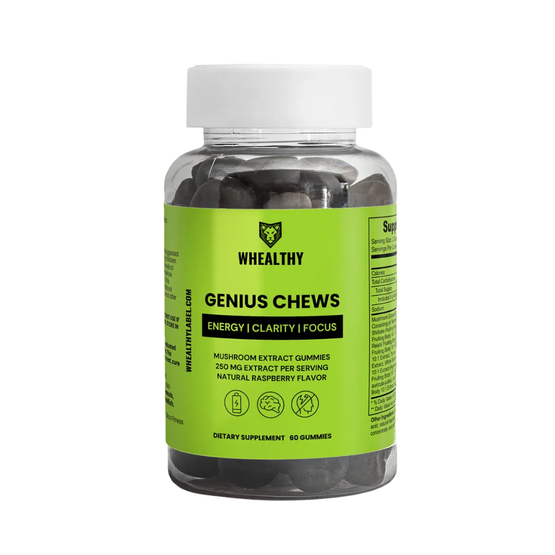 Whealthy Genius Chews - Mushroom Extract Gummies