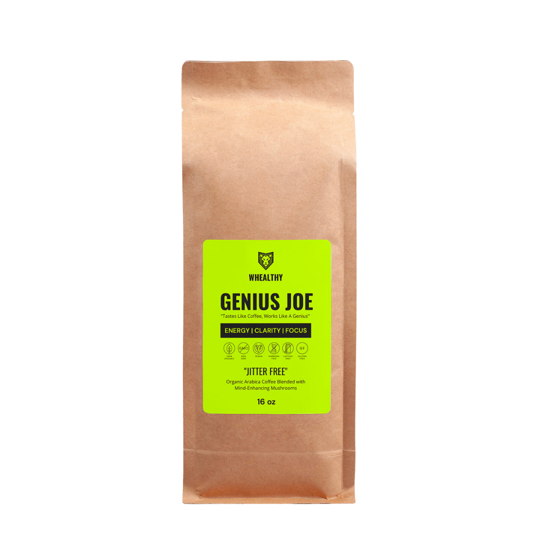 WHEALTHY Genius Coffee - Mushroom Coffee Fusion 16oz