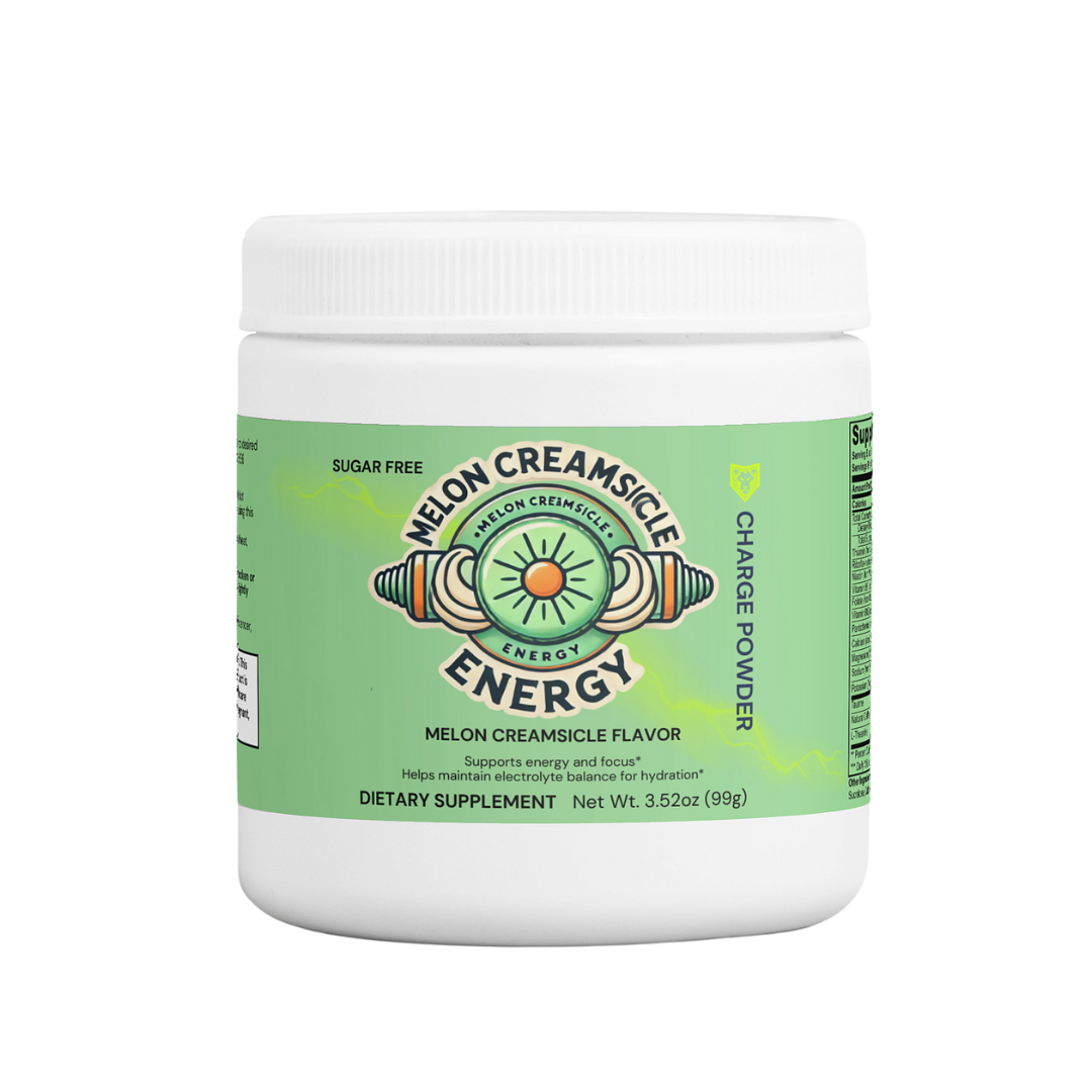 WHEALTHY Charge Powder - Melon Creamsicle Flavor - Energy Boosat