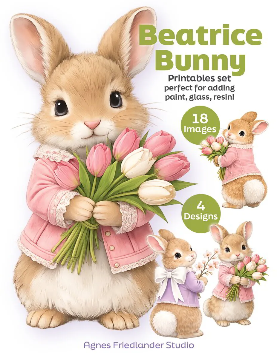 Beatrice Bunny Printables Set