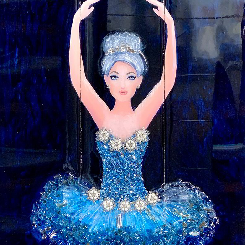 Midnight Ballerina | Original Glass & Resin Ballet Artwork by Agnes ...