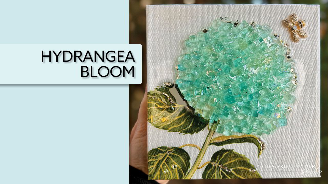 Announcing HYDRANGEA BLOOM in Glass and Resin online class!