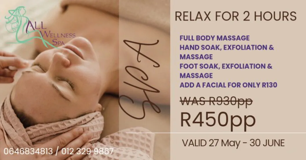 All Wellness Spa | Monthly Day Spa Specials in Pretoria