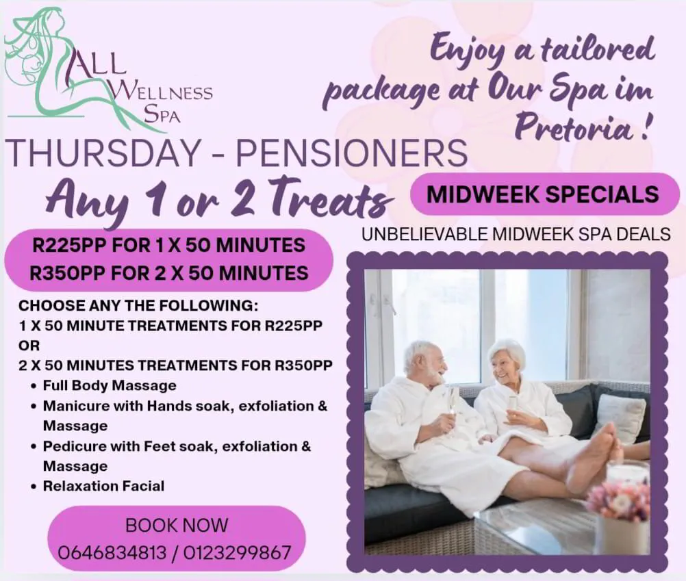 All Wellness Spa | Monthly Day Spa Specials in Pretoria
