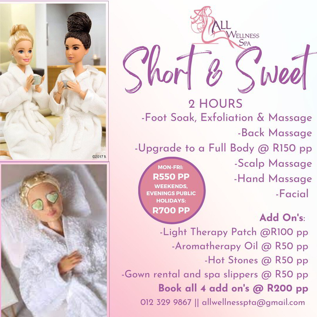 All Wellness Spa | Monthly Day Spa Specials in Pretoria