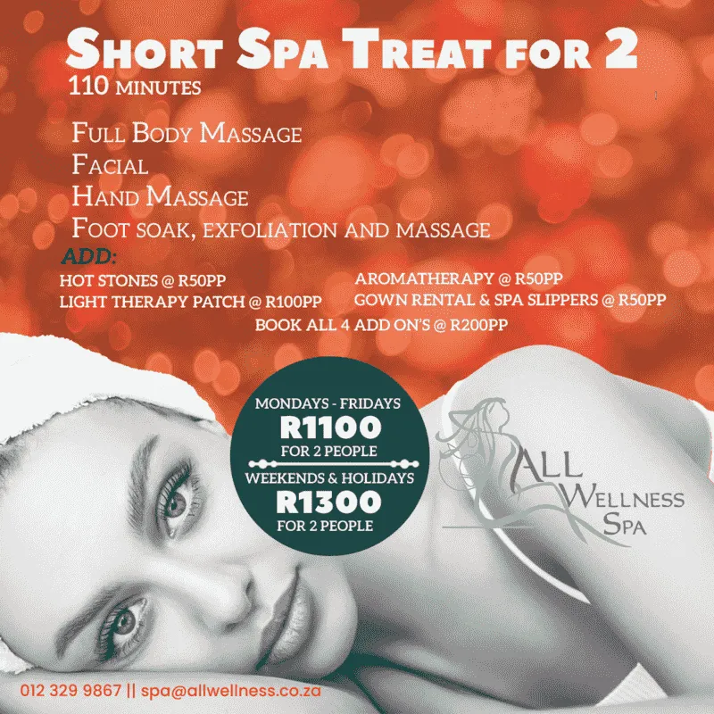 All Wellness Spa | Monthly Day Spa Specials in Pretoria