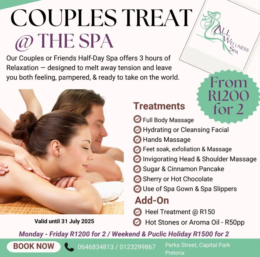 All Wellness Spa | Monthly Day Spa Specials in Pretoria