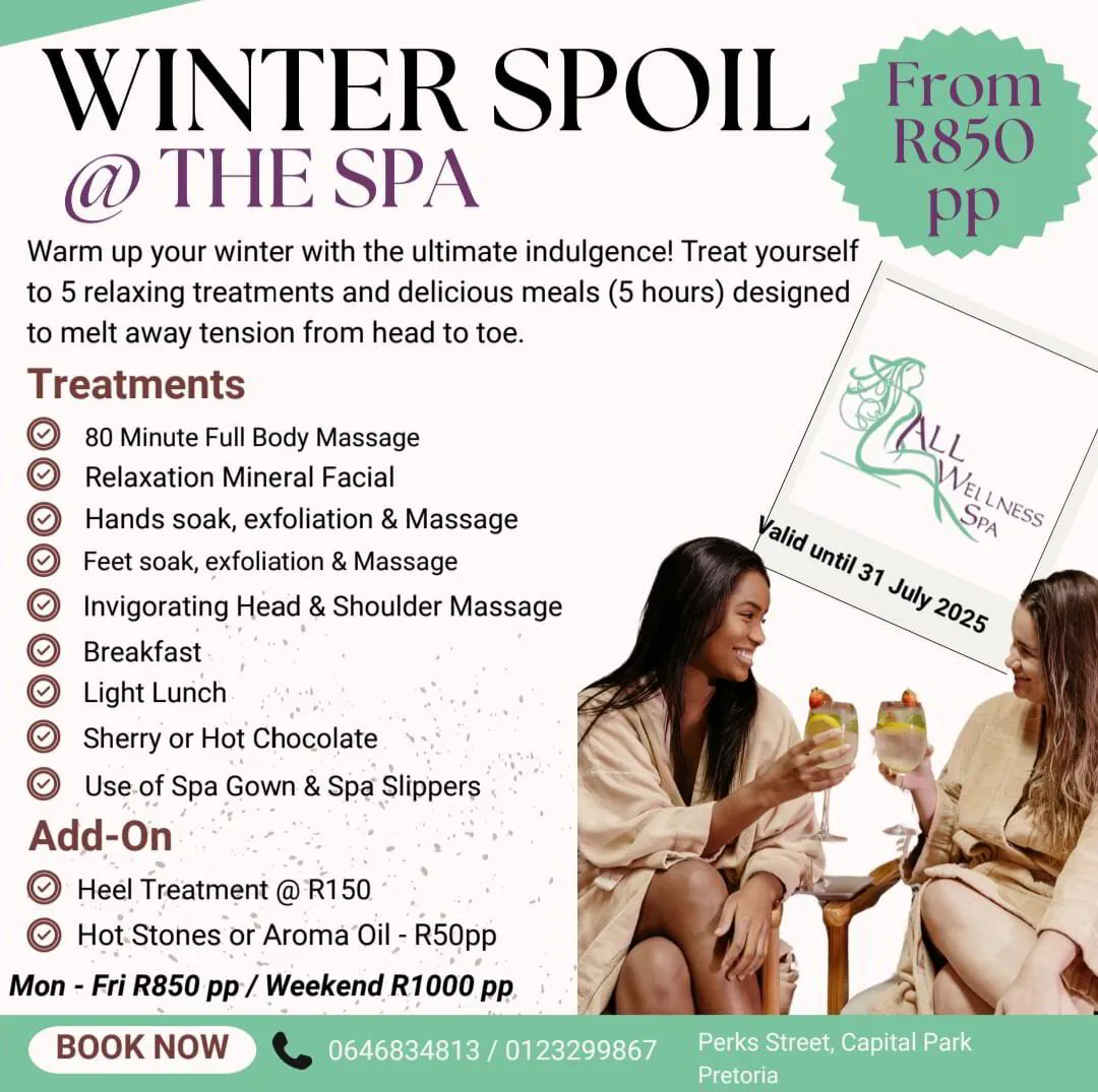 All Wellness Spa | Monthly Day Spa Specials in Pretoria