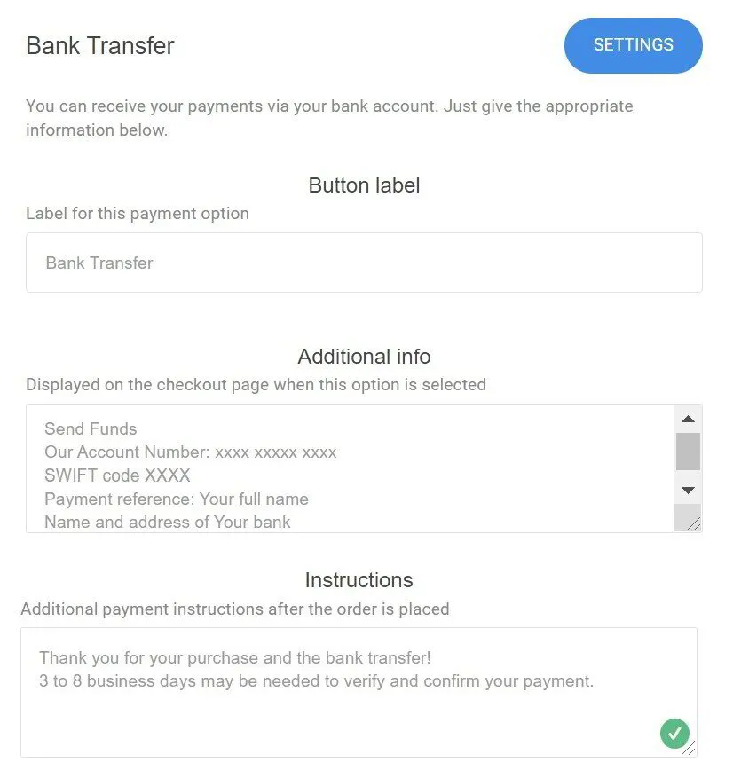 How bank transfer method works - Optiin store