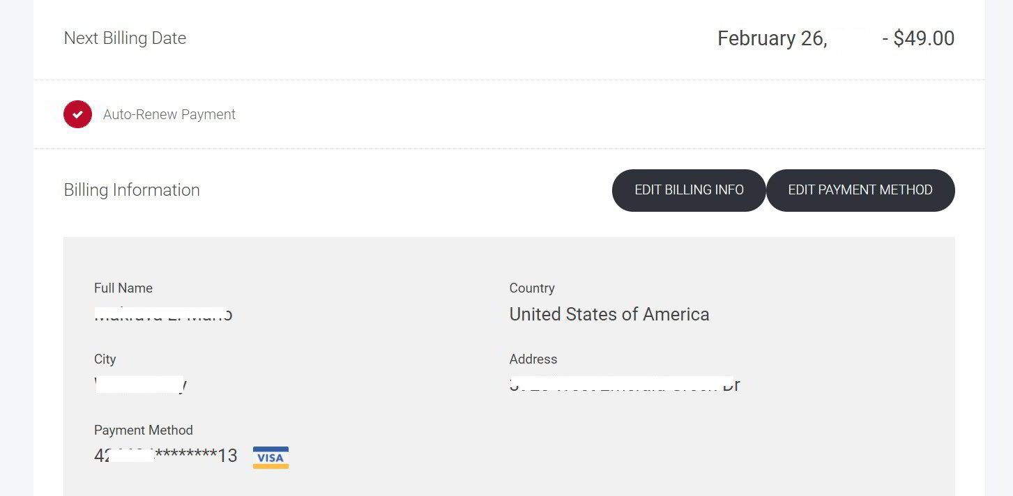 How to change your billing information?