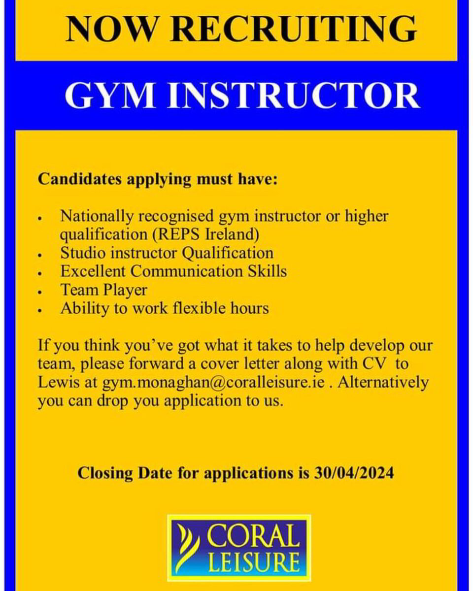 Job Vacancy - Gym Instructor