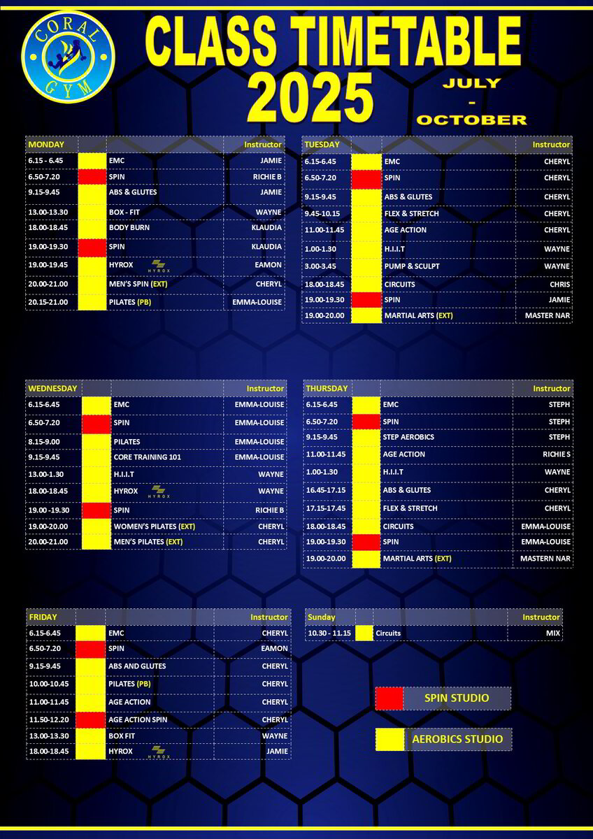 New Class Timetable