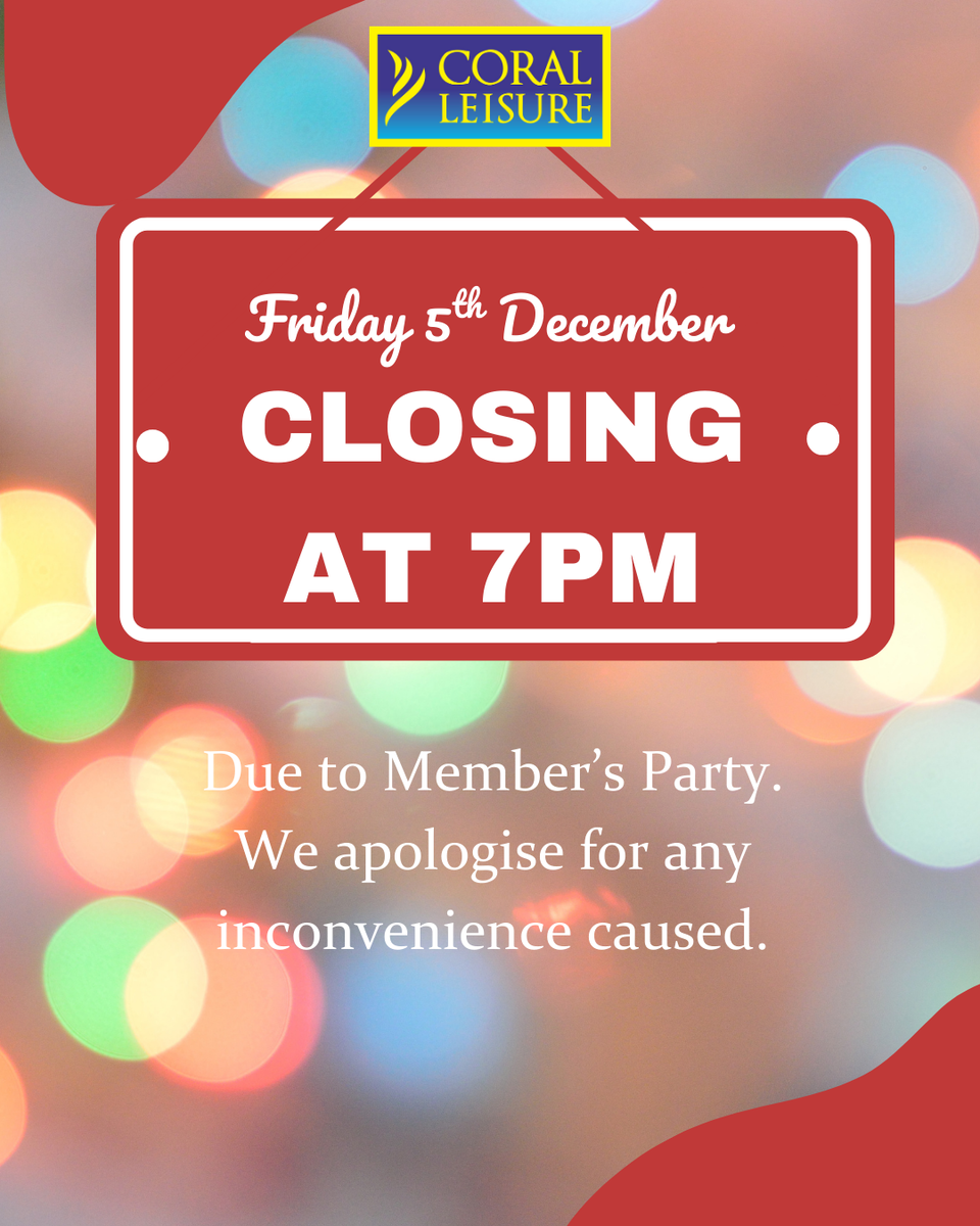 Centre closing Early