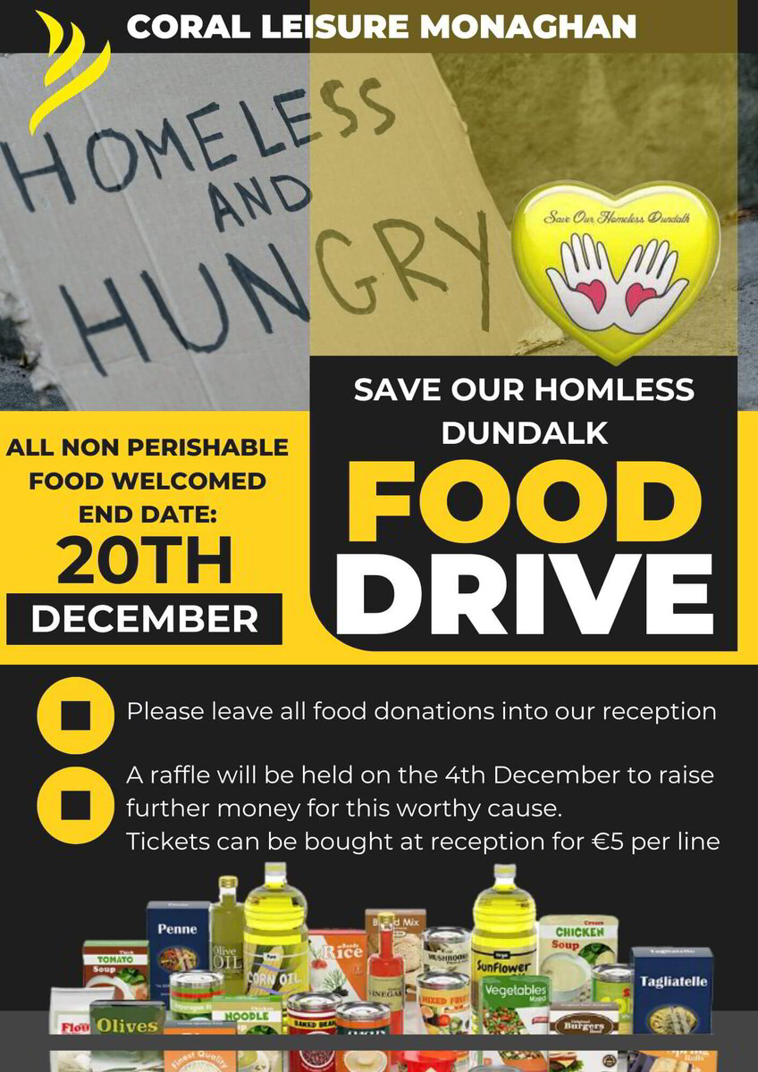 Save our Homeless Food Drive @ Coral Monaghan