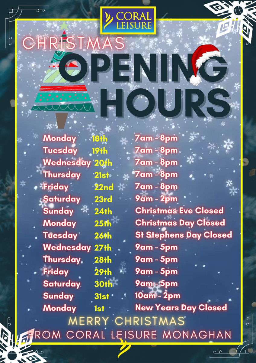 Festive Opening Hours 2023