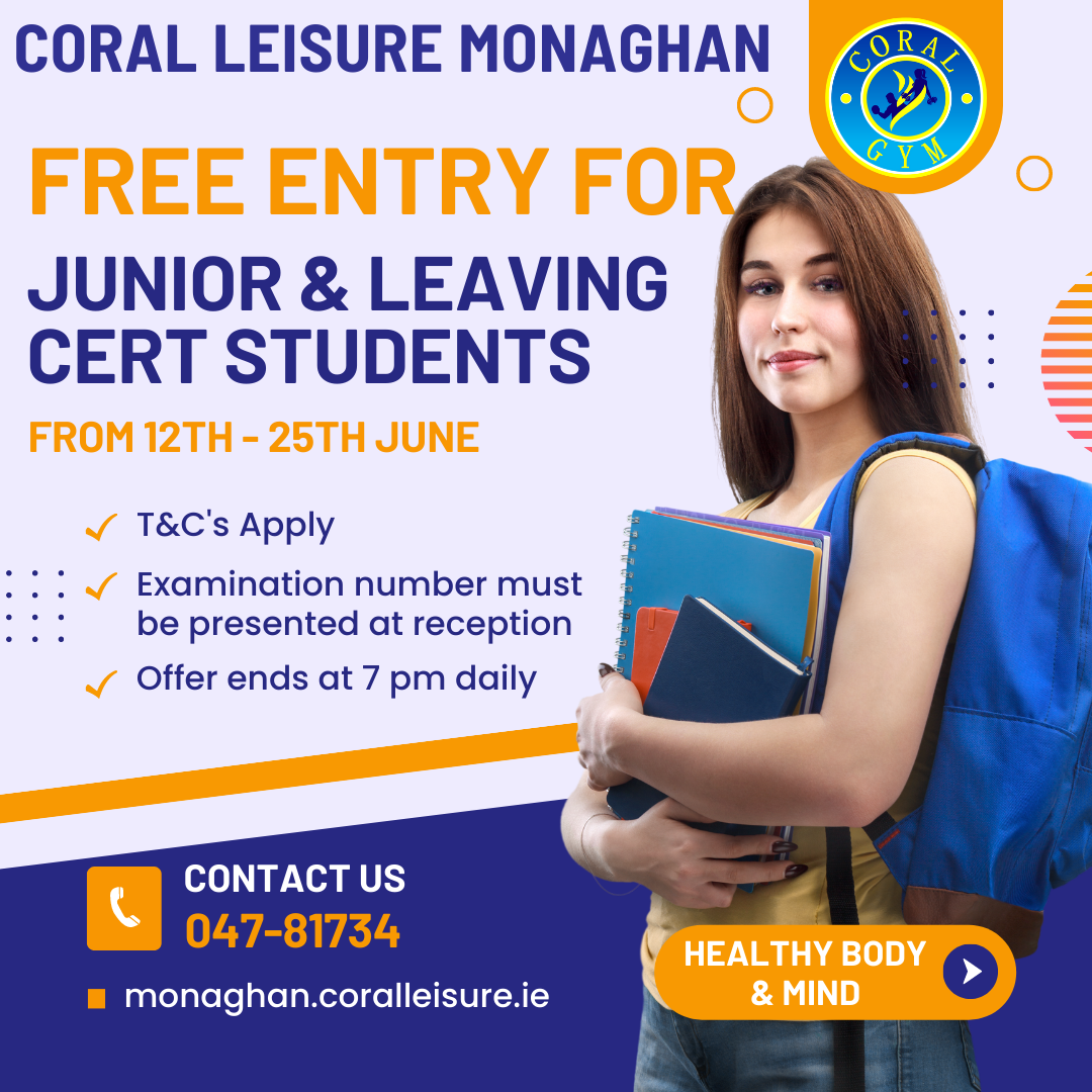 Free Entry for Junior & Leaving cert students