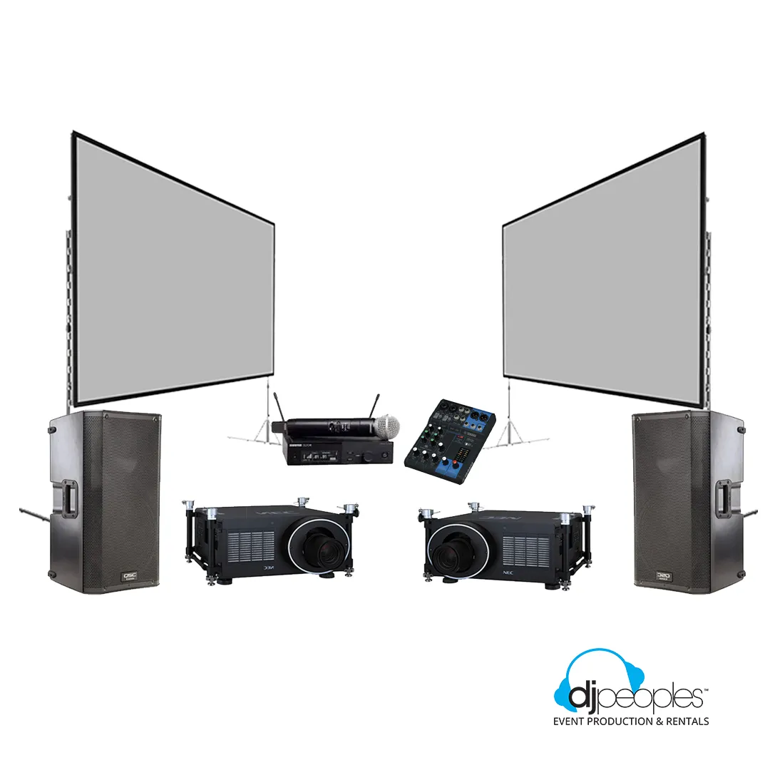 Dual Enhanced HD Projector & Screen Rental Miami | DJ Peoples