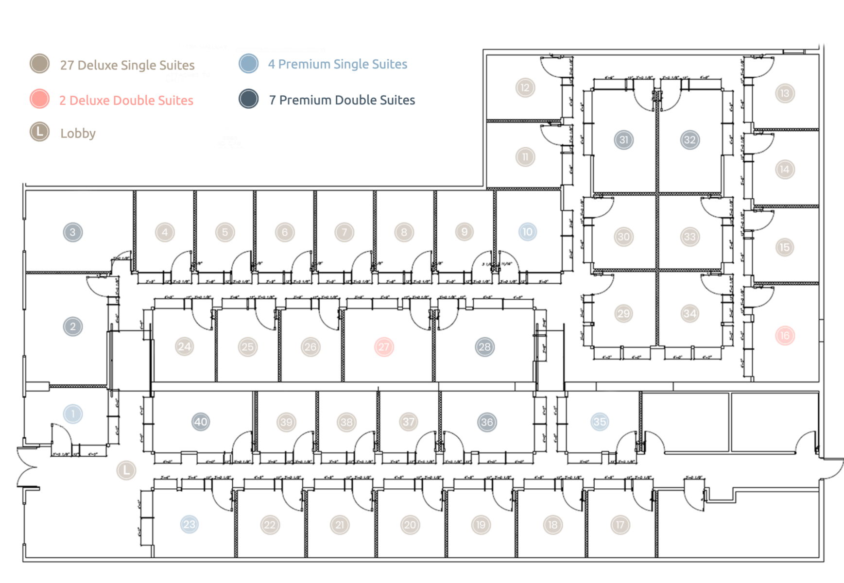 Studio Floor Plan and Layout at Evolution Salon Studios in Jacksonville, NC