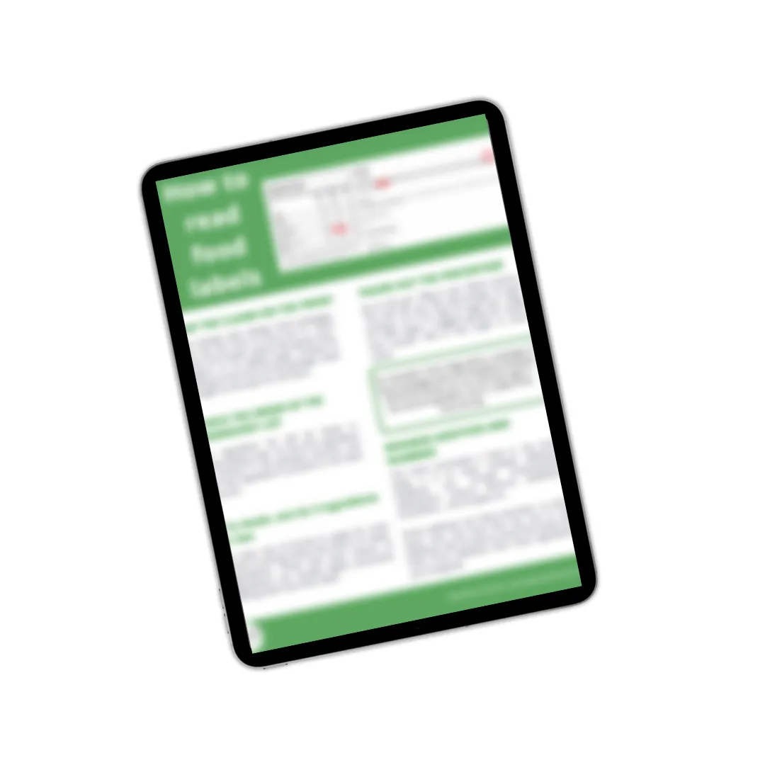 How to read food labels