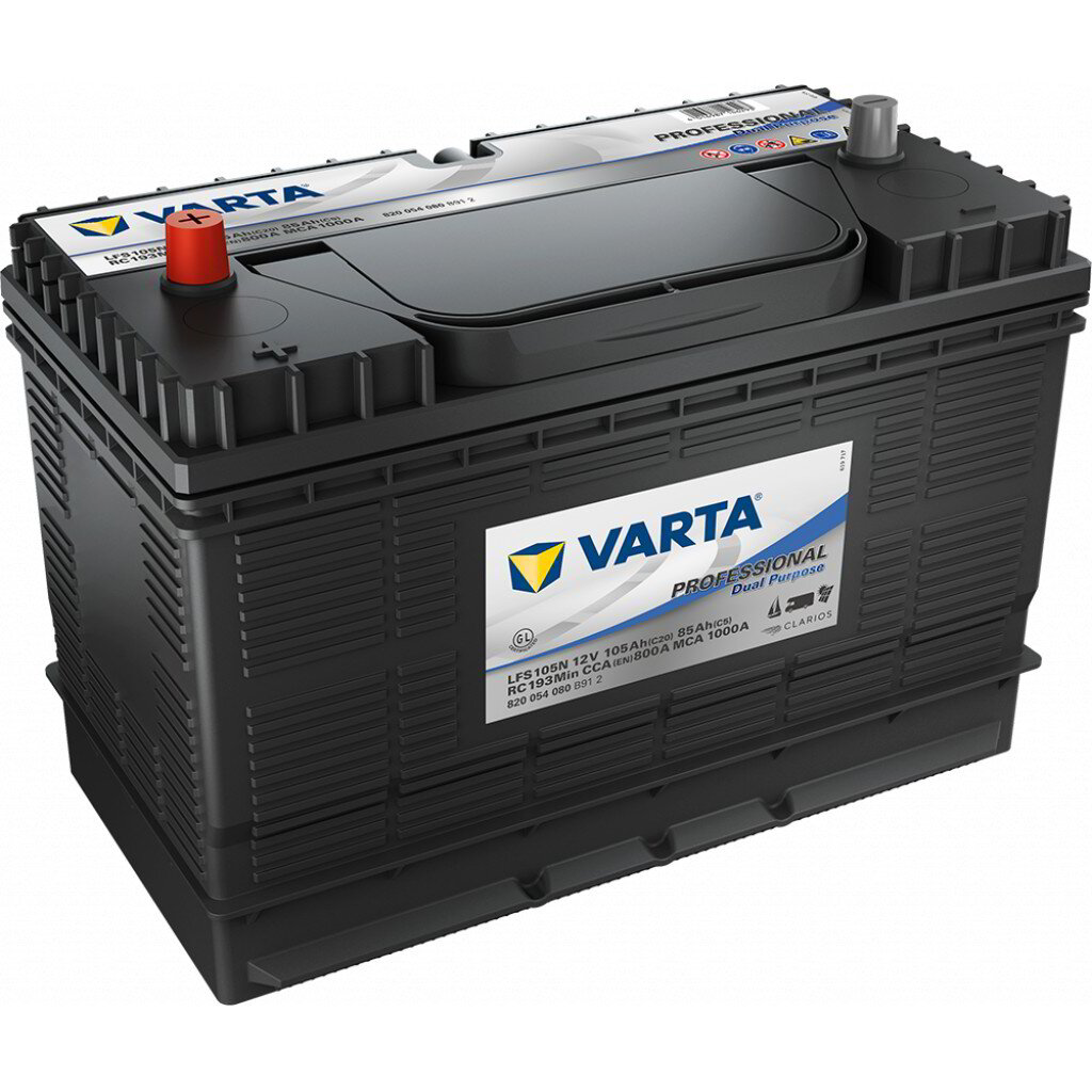 VARTA Fritidsbatteri 12V 105AH (330x172x238mm) +midtstilt