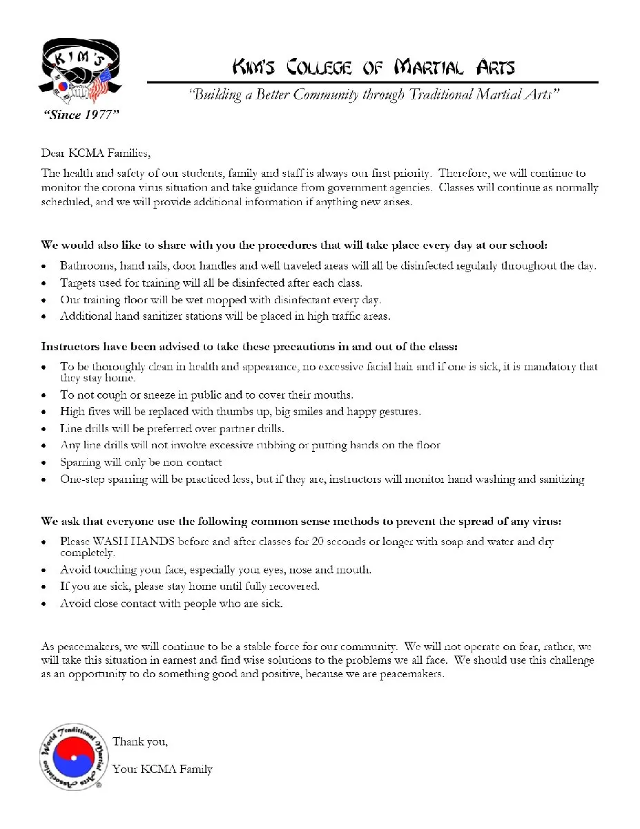 KCMA Spring 2020 Announcement!
