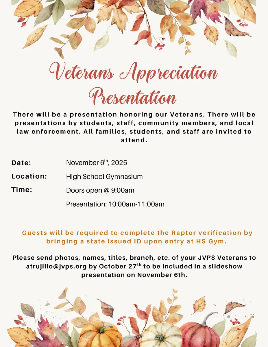 Veterans Day Celebration& Thanksgiving Meal
