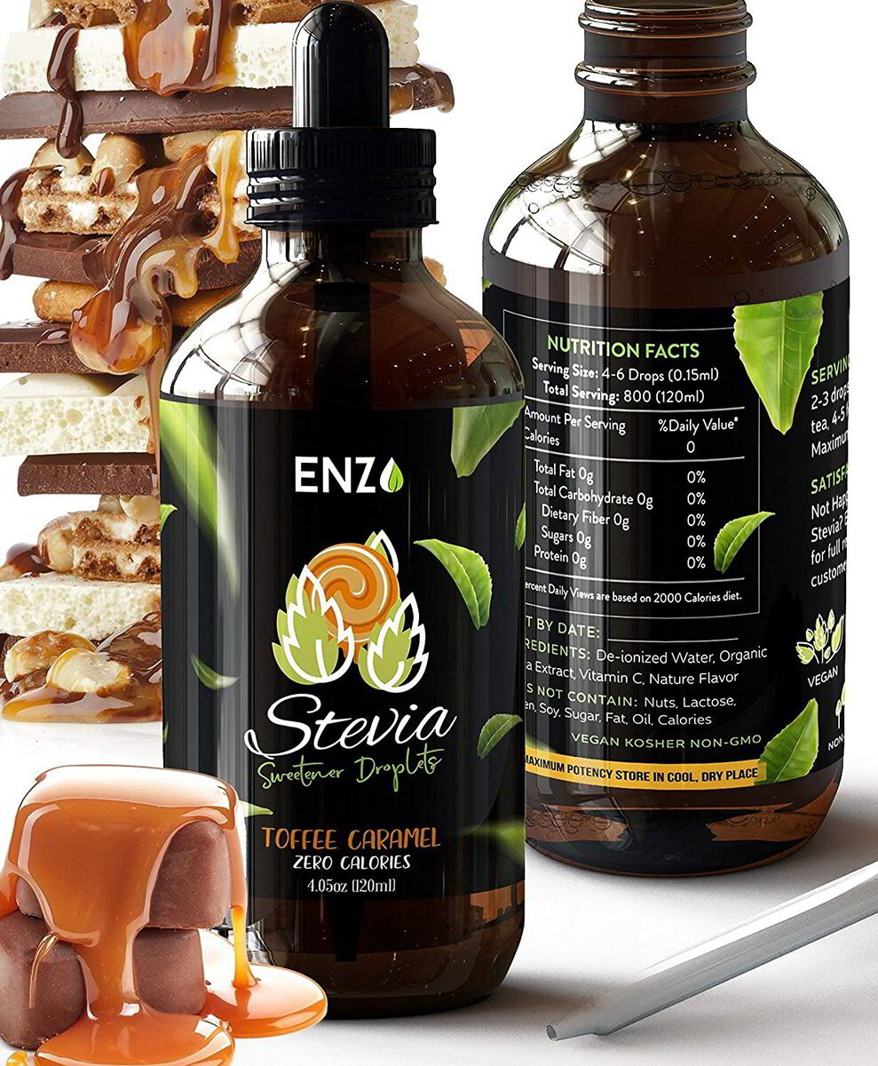 Toffee Caramel Liquid Stevia Drops 4oz (120ml)