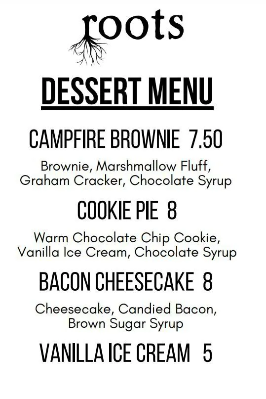 Menu: Roots BBQ of Almont