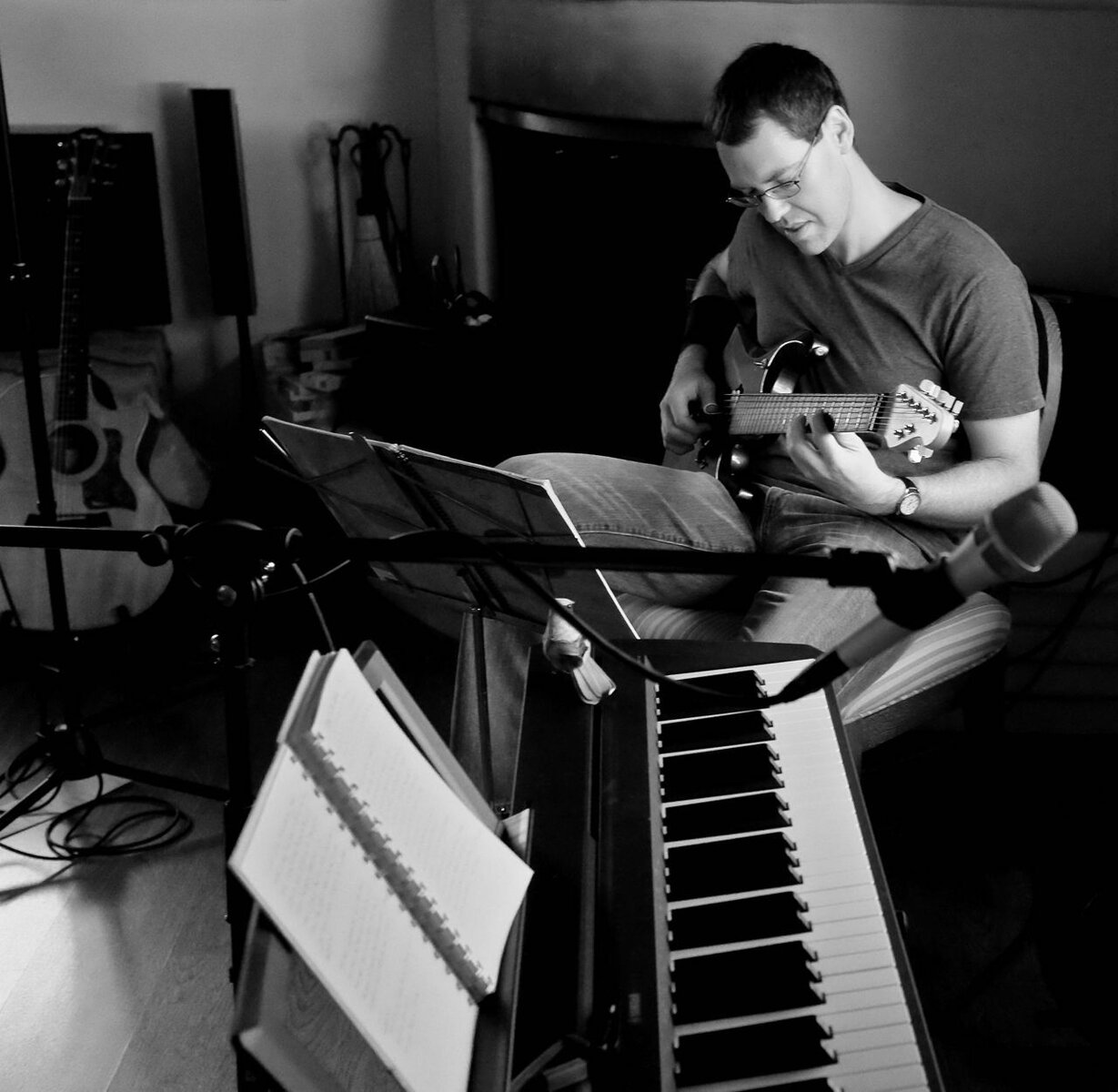 Session music by James Woolwine on guitar and/or piano